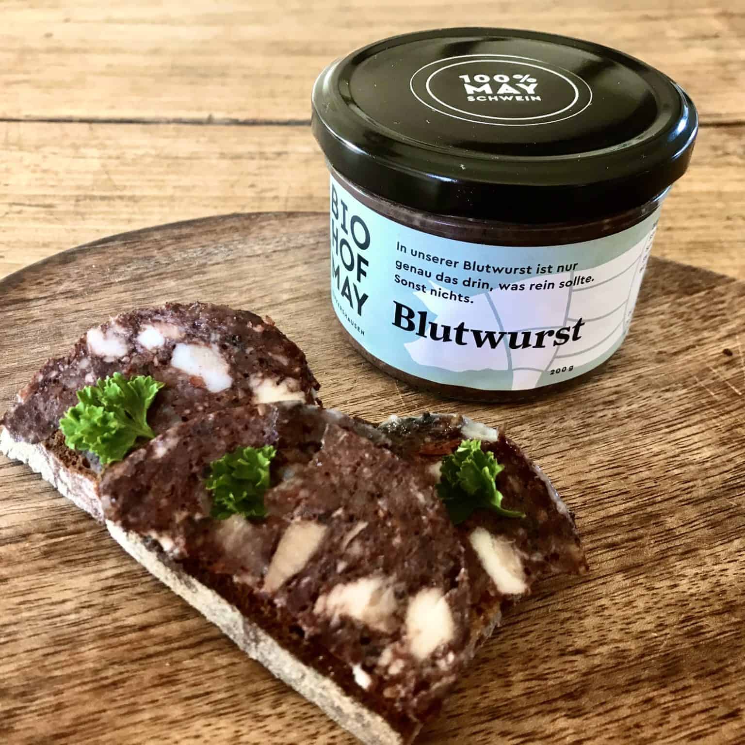 Bio-Blutwurst im Glas (200 g) - BIOHOF MAY